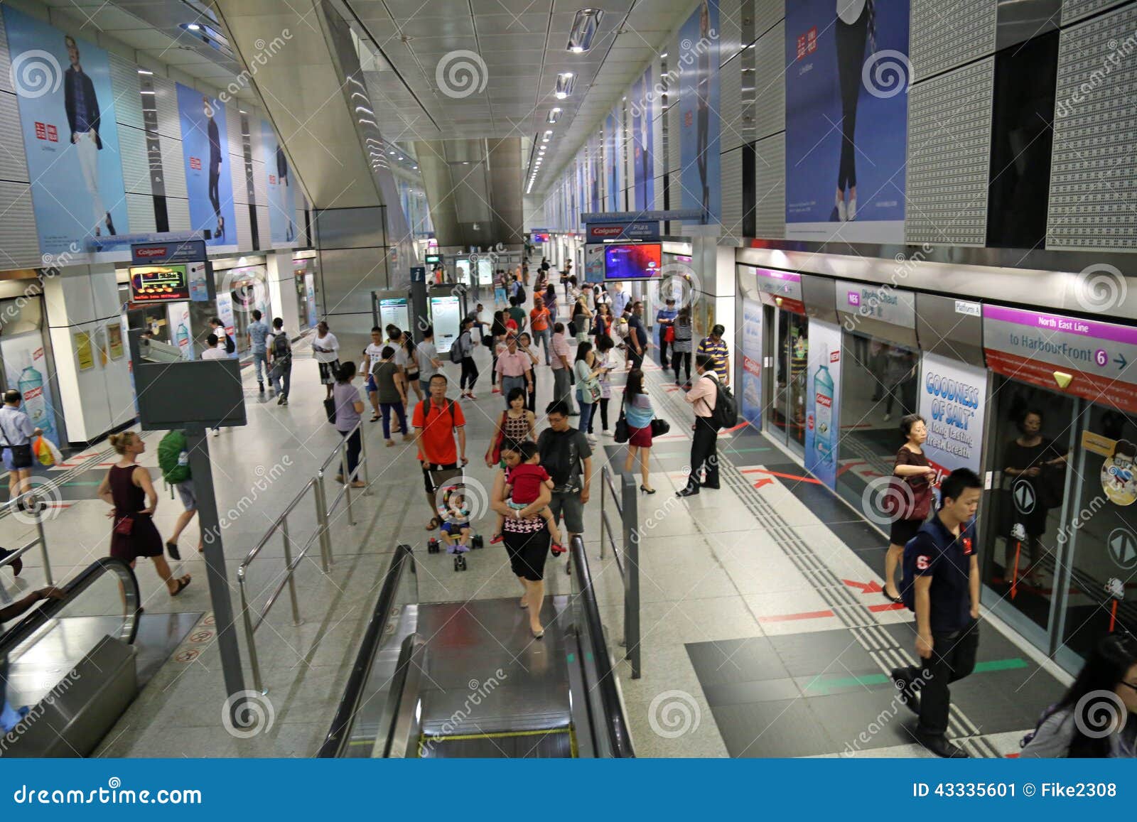 Singapore Train Station Interior Editorial Photo - Image of retail ...