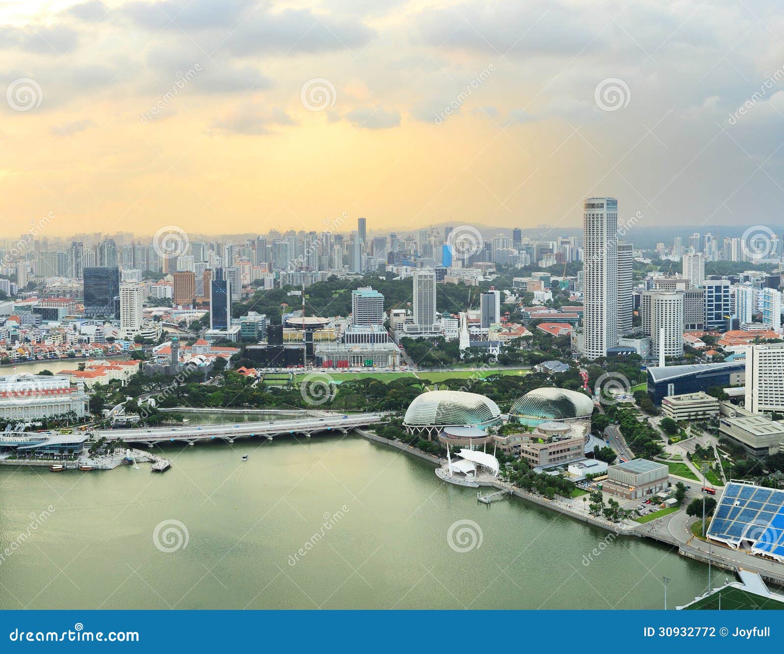 Singapore view stock photo. Image of marina, aerial, metropolis - 30932772