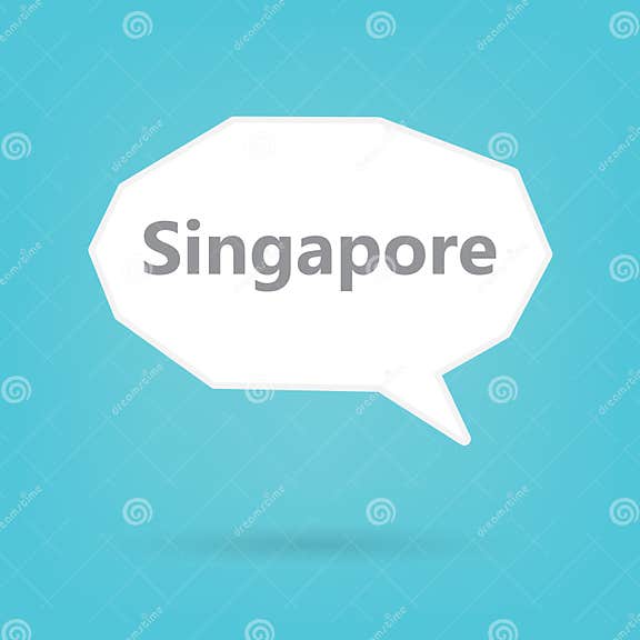 Singapore Word on a Speech Bubble Stock Vector - Illustration of ...