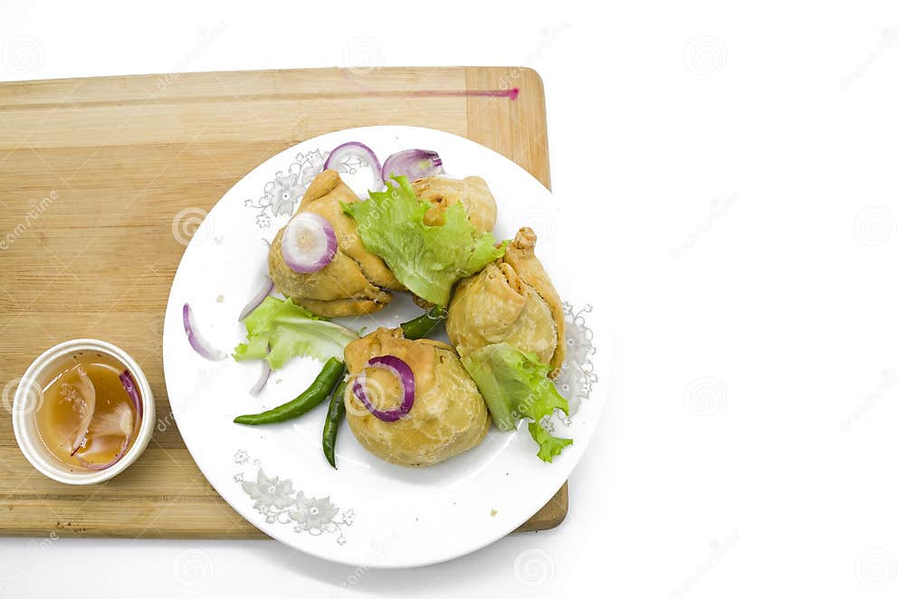 Singara Isolated on White Background Stock Image - Image of traditional ...