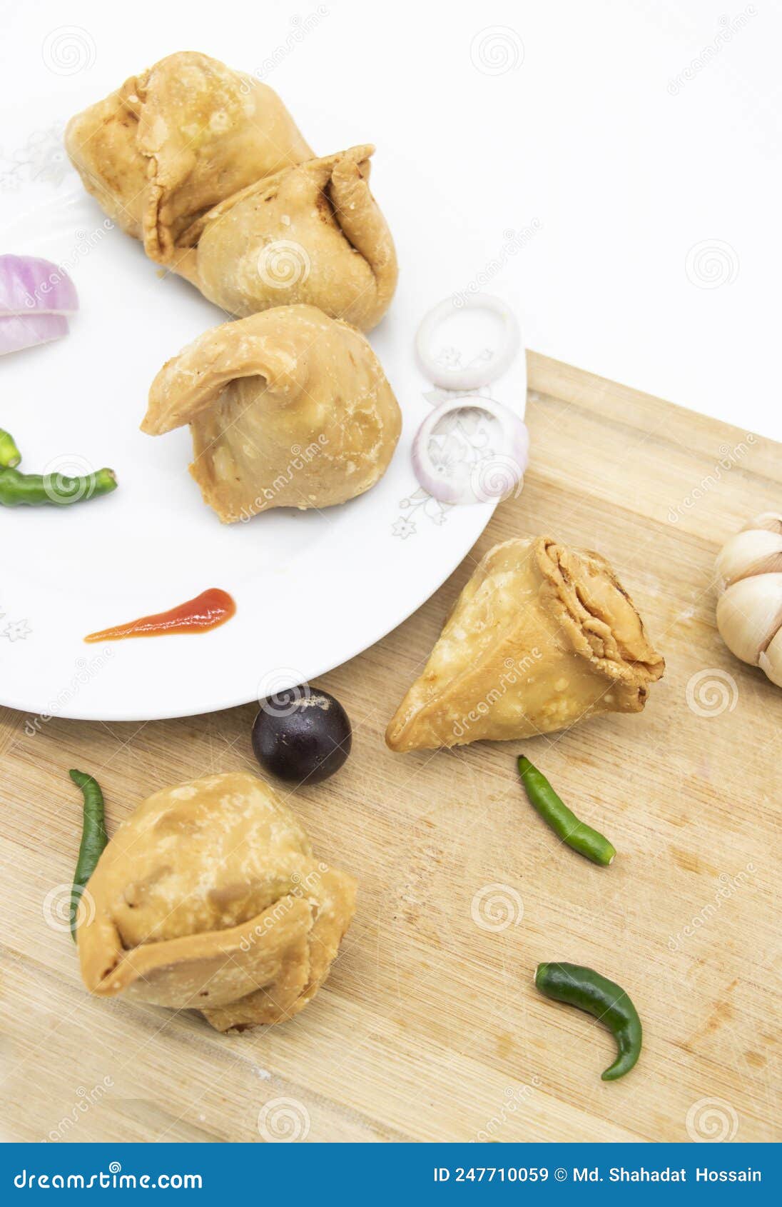 Singara Isolated on Wooden Background Stock Image - Image of singara ...