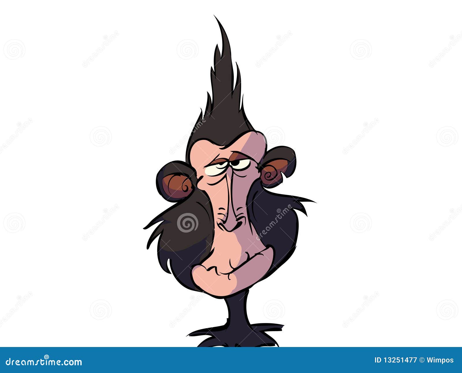 Singe fou illustration stock. Illustration du singe, grand - 13251477