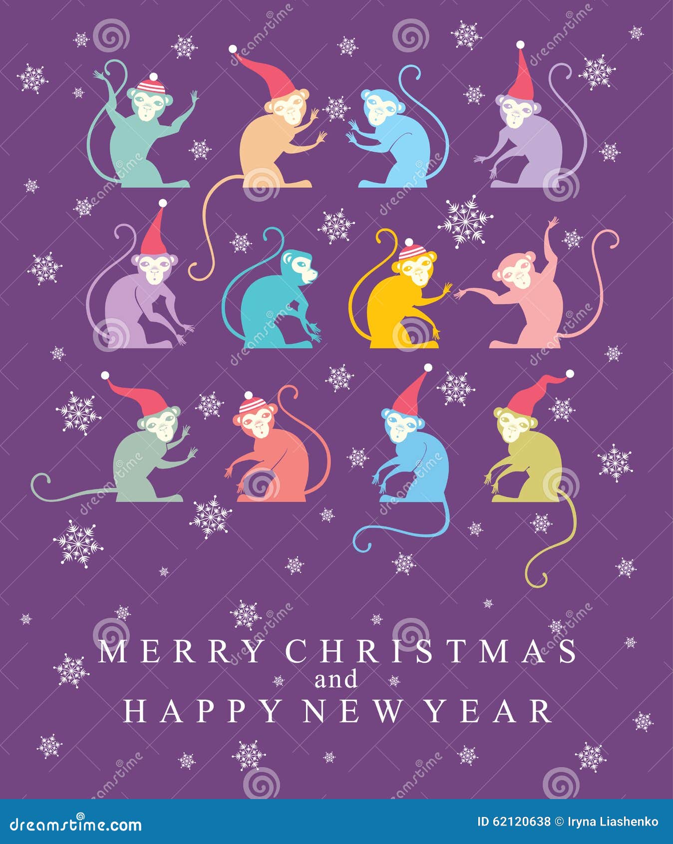 Singe multicolore illustration stock. Illustration du singe - 62120638