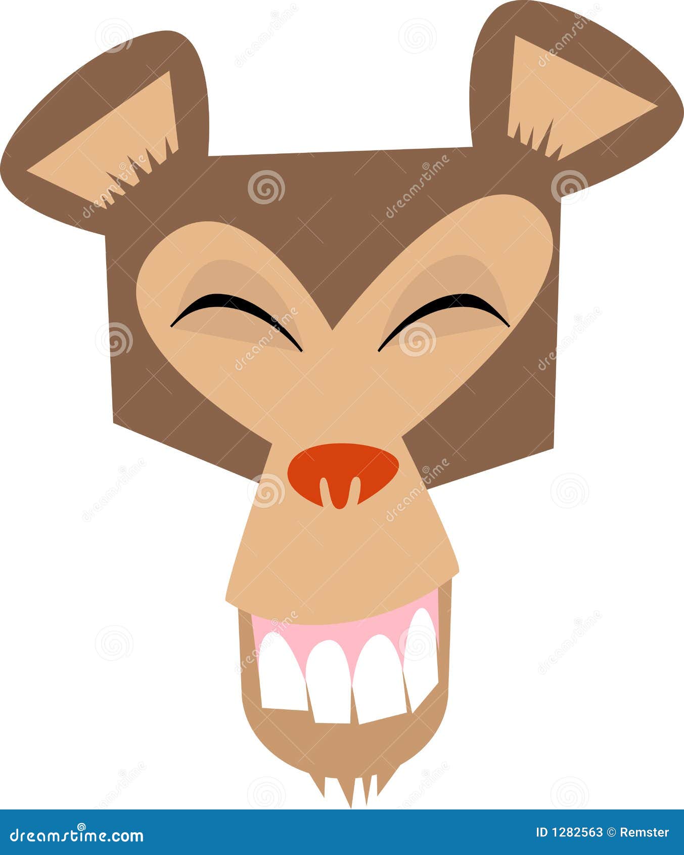 Singe-visage, heureux ! illustration stock. Illustration du chimpanzé ...