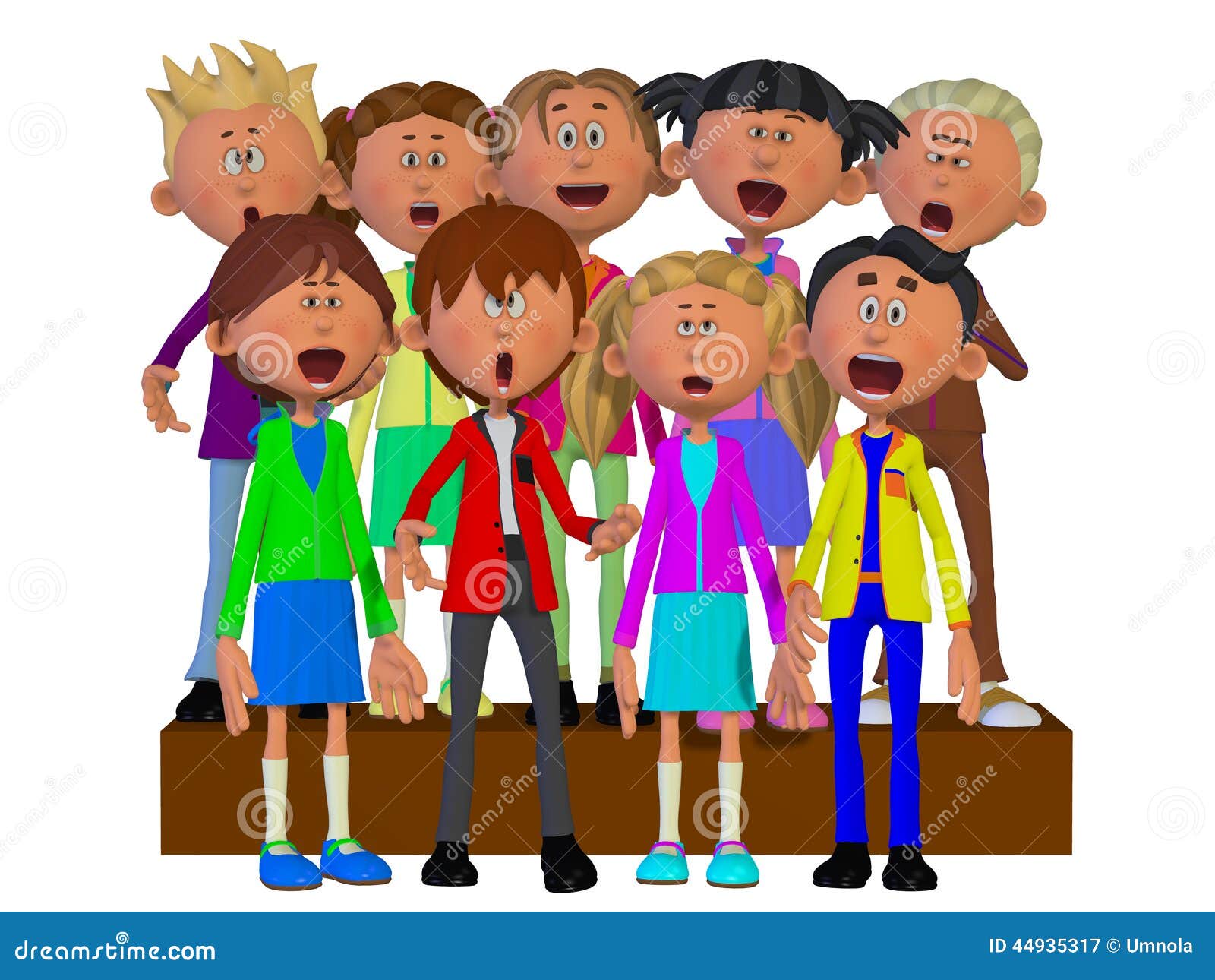 Singende Kinder, Kinderchor Stock Abbildung - Illustration von leistung ...