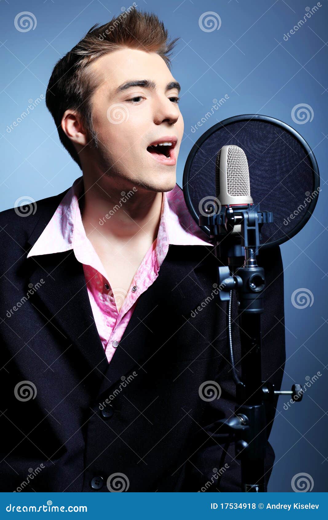 Singer stock photo. Image of adult, microphone, joyful - 17534918
