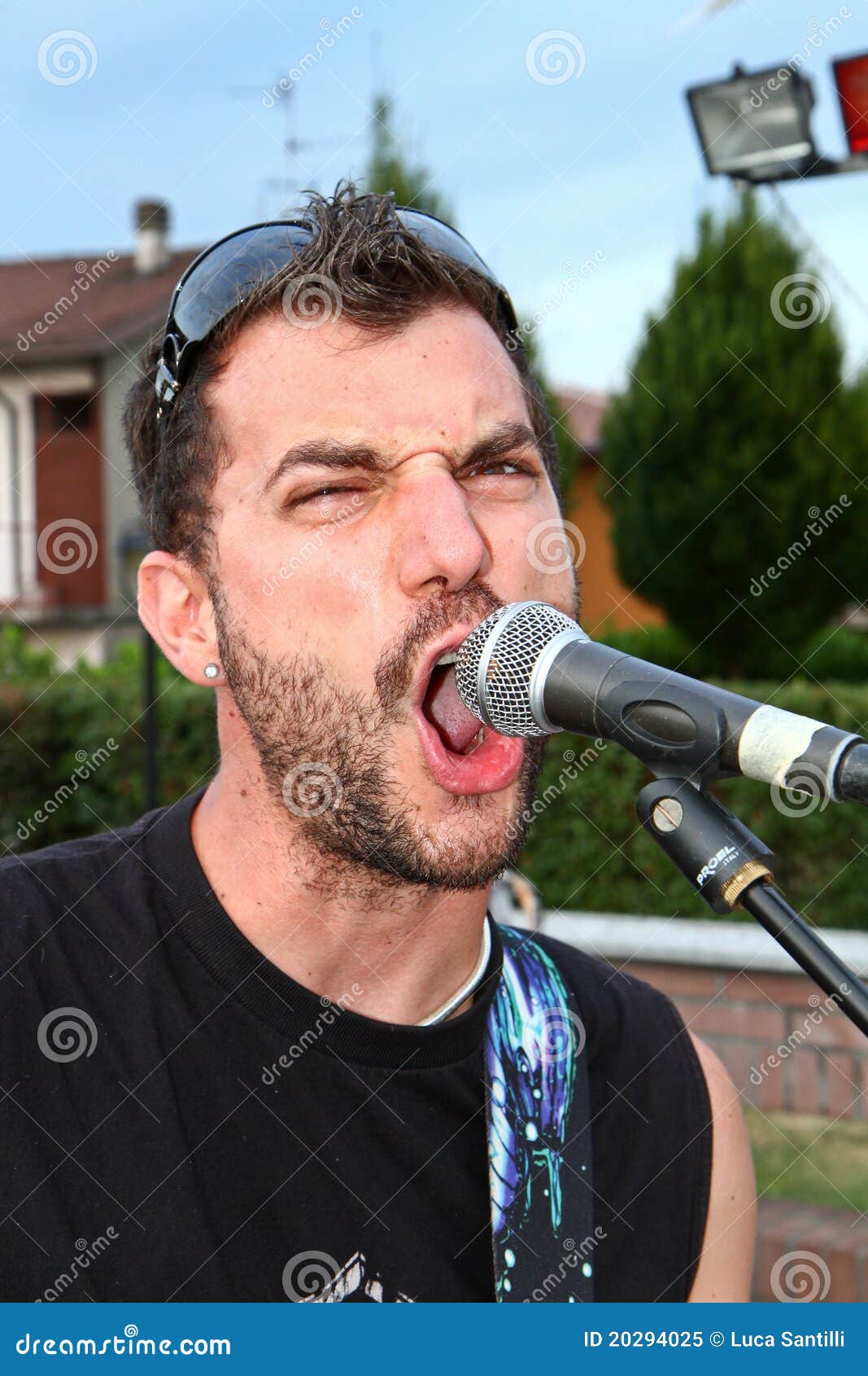 Singer stock image. Image of microphone, music, yell - 20294025