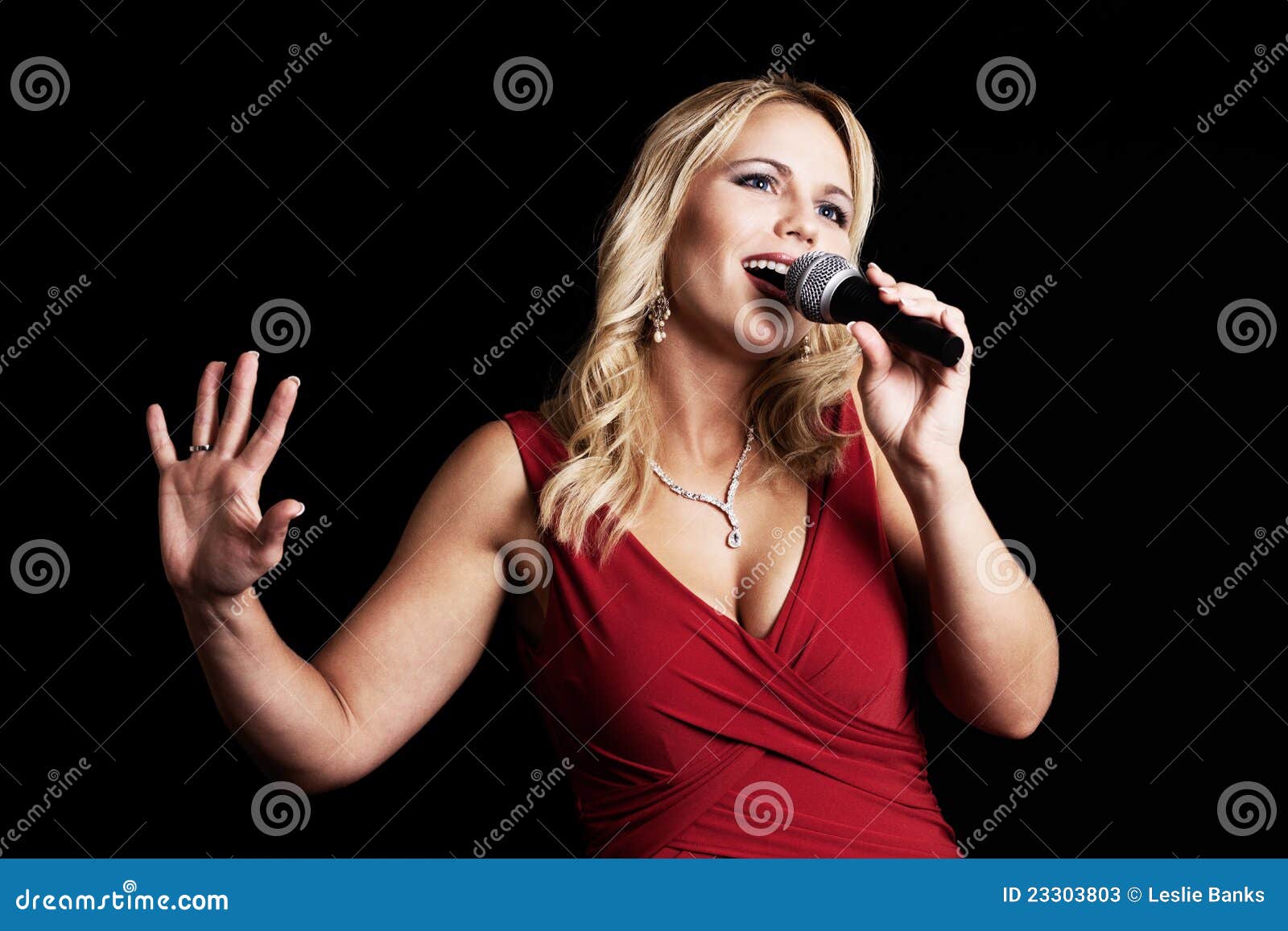 Singer stock image. Image of thirties, performance, emotion - 23303803