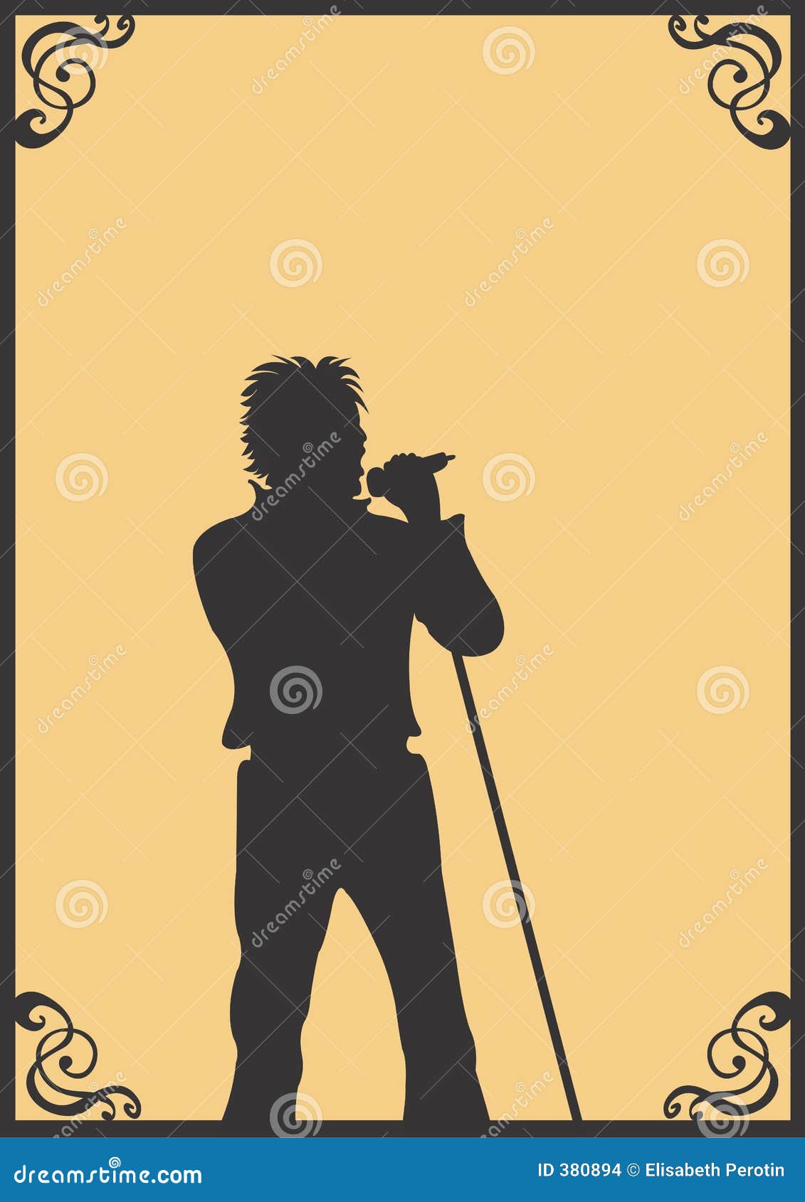 Singer stock illustration. Illustration of show, border - 380894