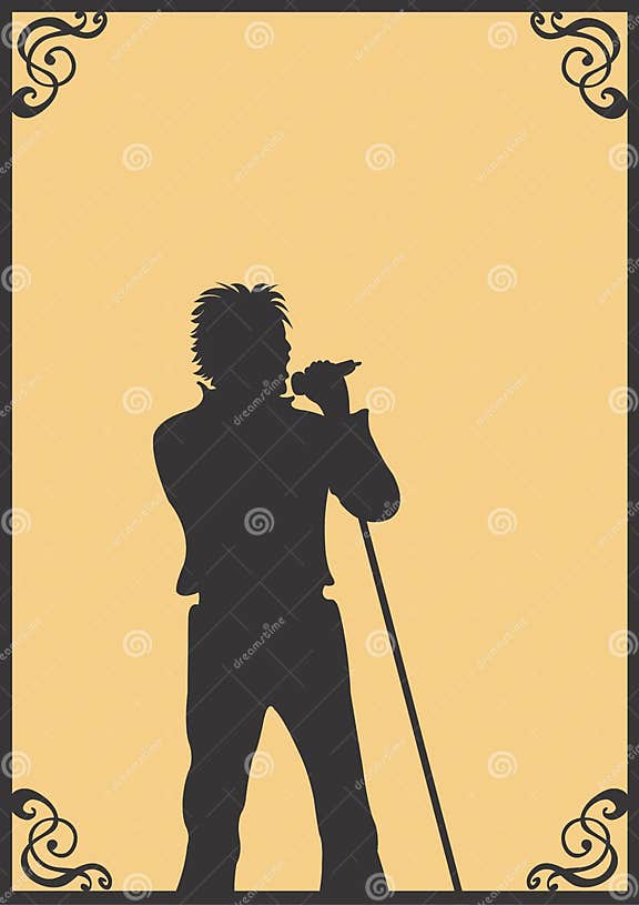 Singer stock illustration. Illustration of show, border - 380894