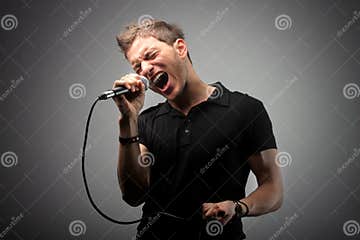 Singer stock image. Image of scream, music, microphone - 5385949