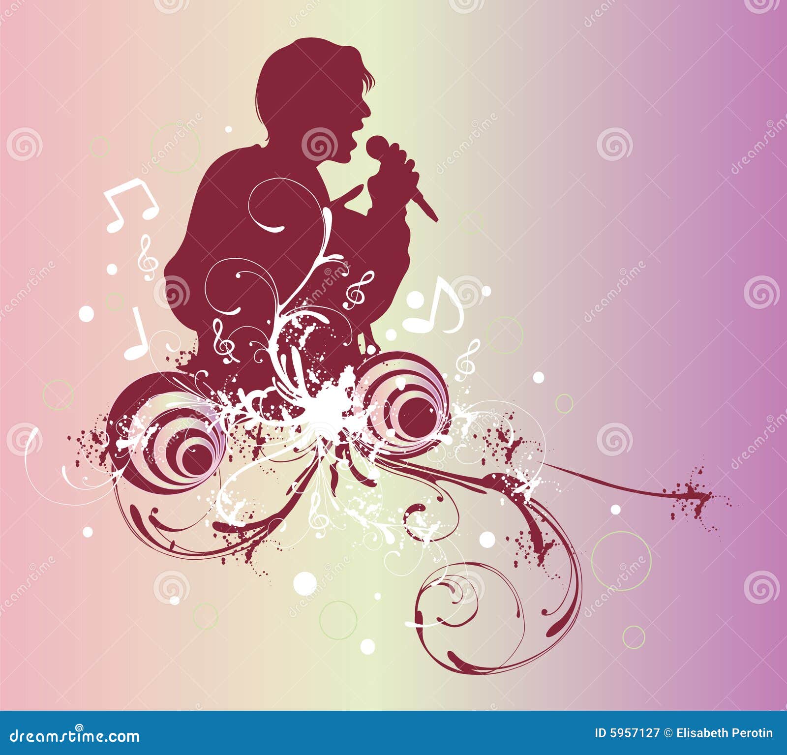 Singer stock vector. Illustration of mike, stylish, creative - 5957127