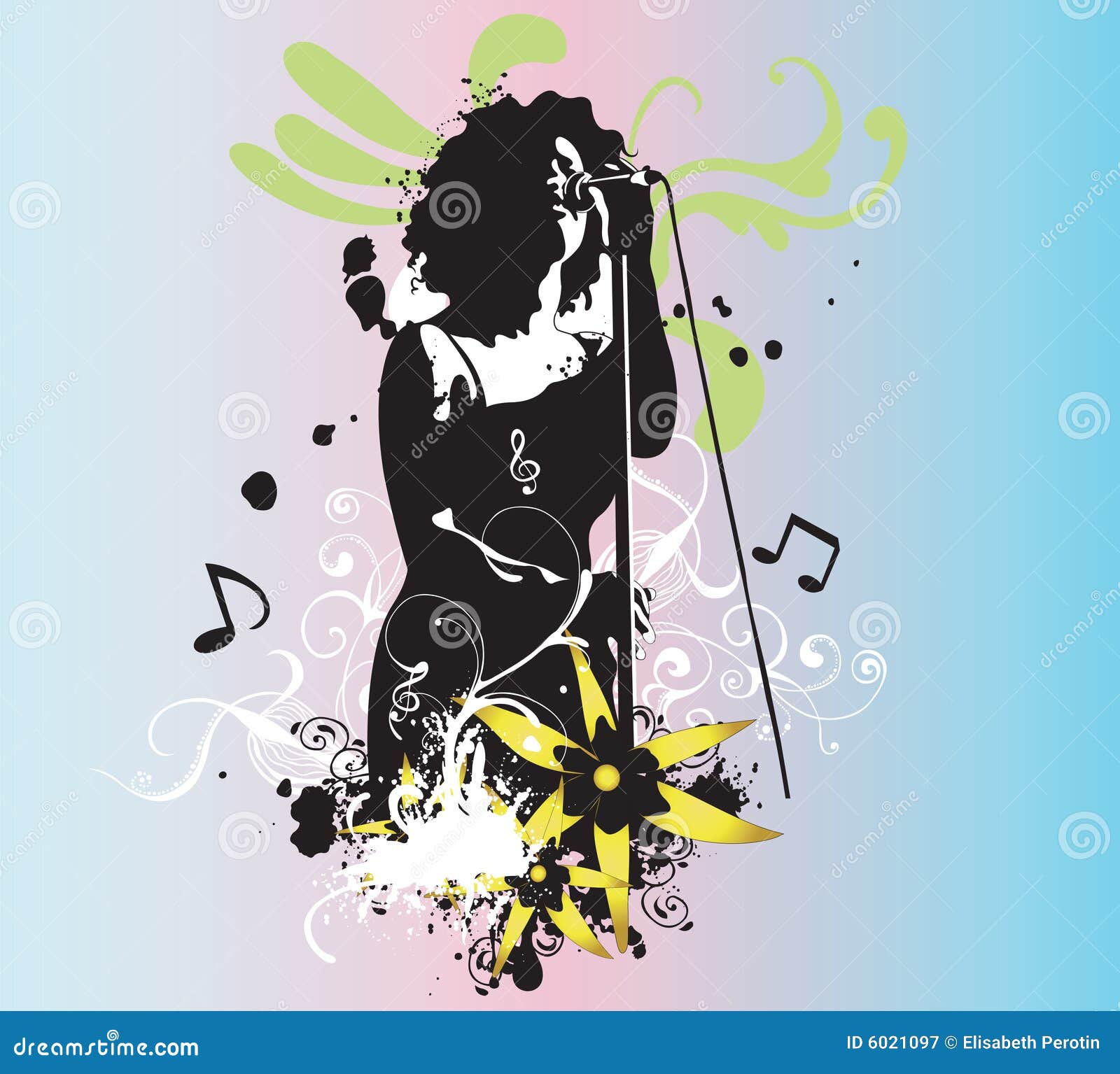 Singer stock vector. Illustration of creative, fancy, vector - 6021097