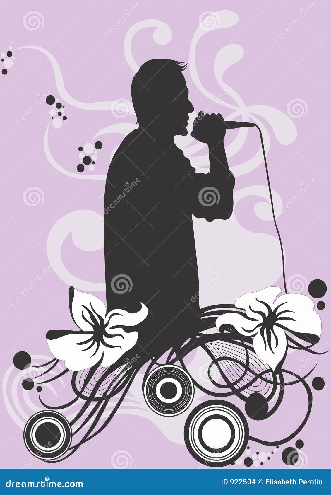 Singer stock vector. Illustration of pattern, show, fancy - 922504
