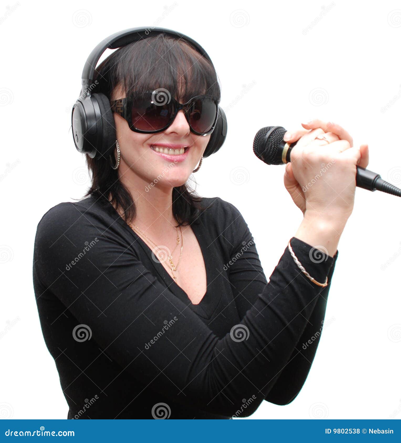 Singer stock photo. Image of people, pose, isolated, song - 9802538