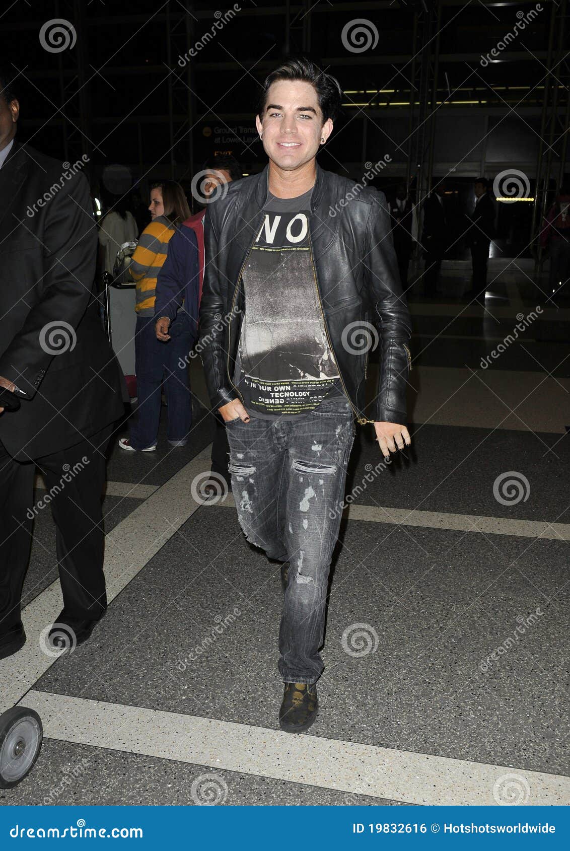 Singer Adam Lambert is Seen at LAX Airport, CA Editorial Photo - Image ...