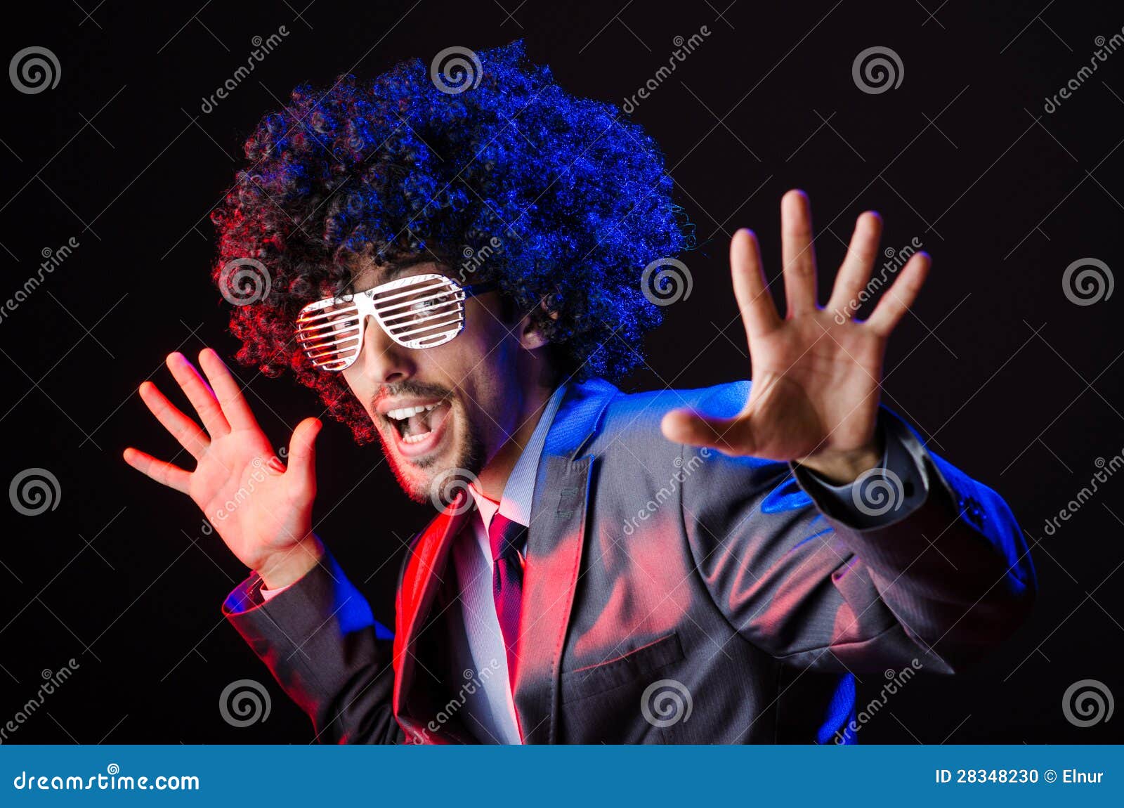 Singer with afro cut stock photo. Image of karaoke, curly - 28348230