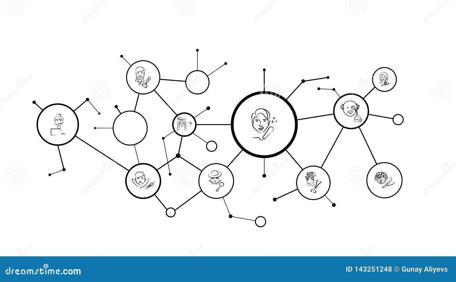 Singer Avatar Sketch Style Icon. from Avatar Profertion Set Stock ...