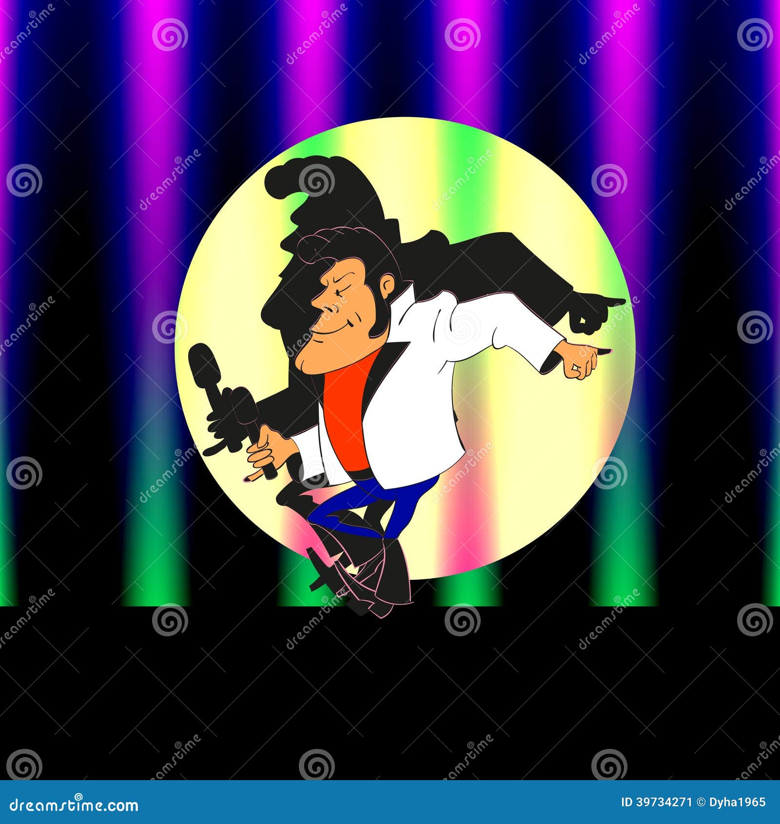 Singer.b stock vector. Illustration of entertainment - 39734271