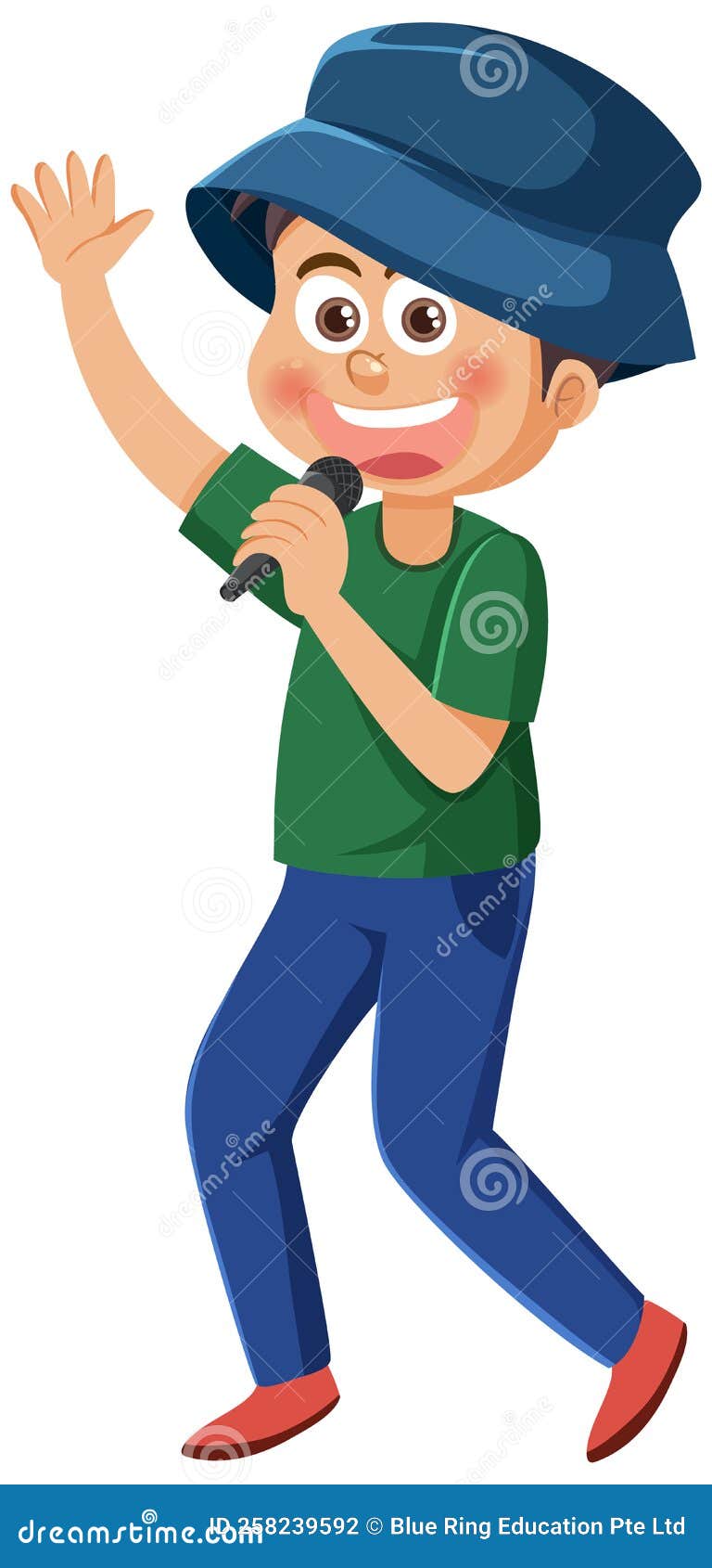 Singer Boy Cartoon Character Stock Vector - Illustration of electric ...