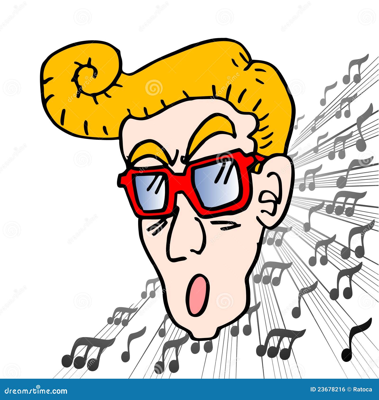 Singer cartoon stock vector. Illustration of toupee, comic - 23678216