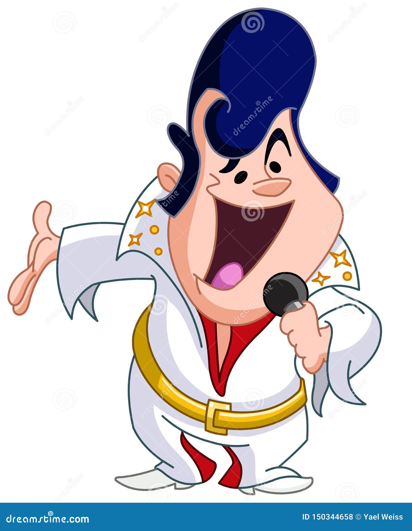 Singer cartoon stock vector. Illustration of costume - 150344658