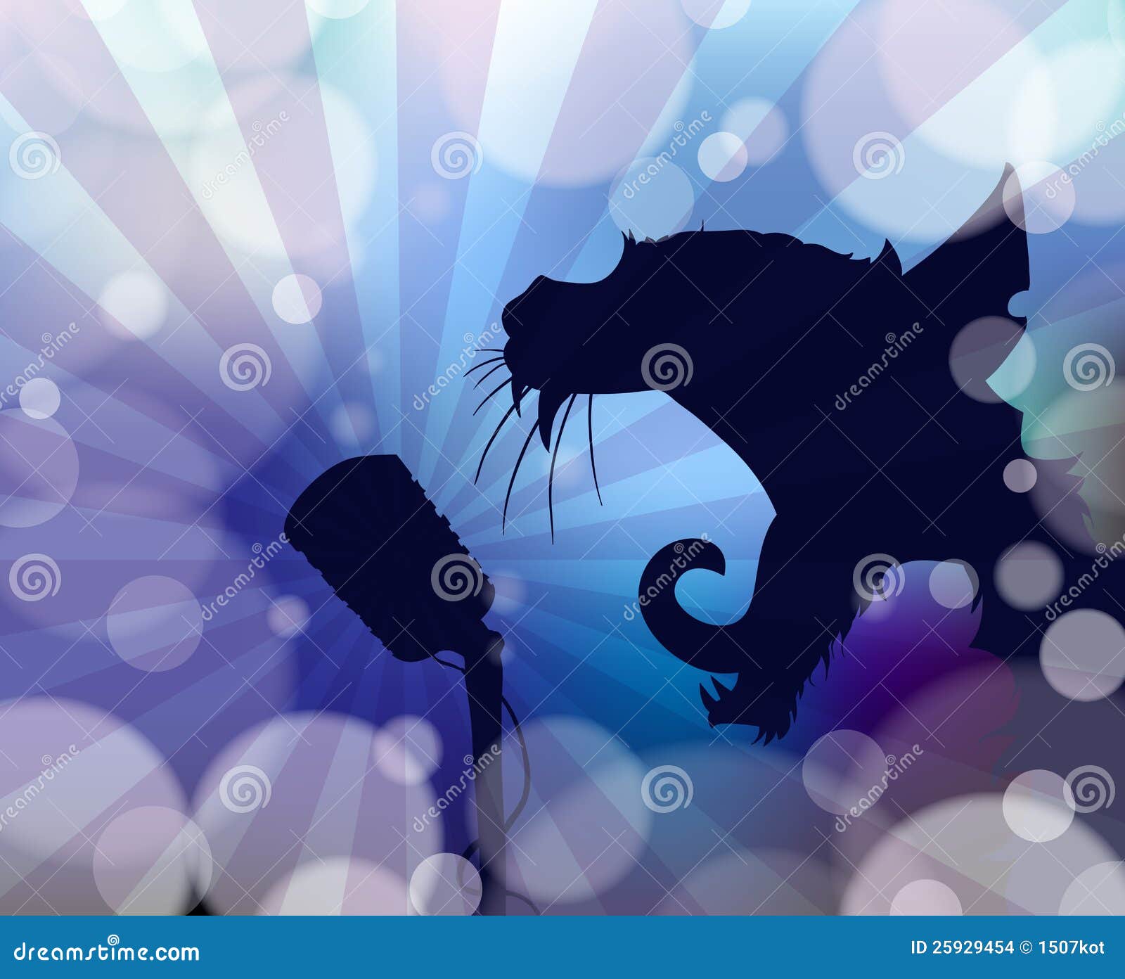 Singer Cat Abstract Background Stock Vector - Illustration of shiny ...