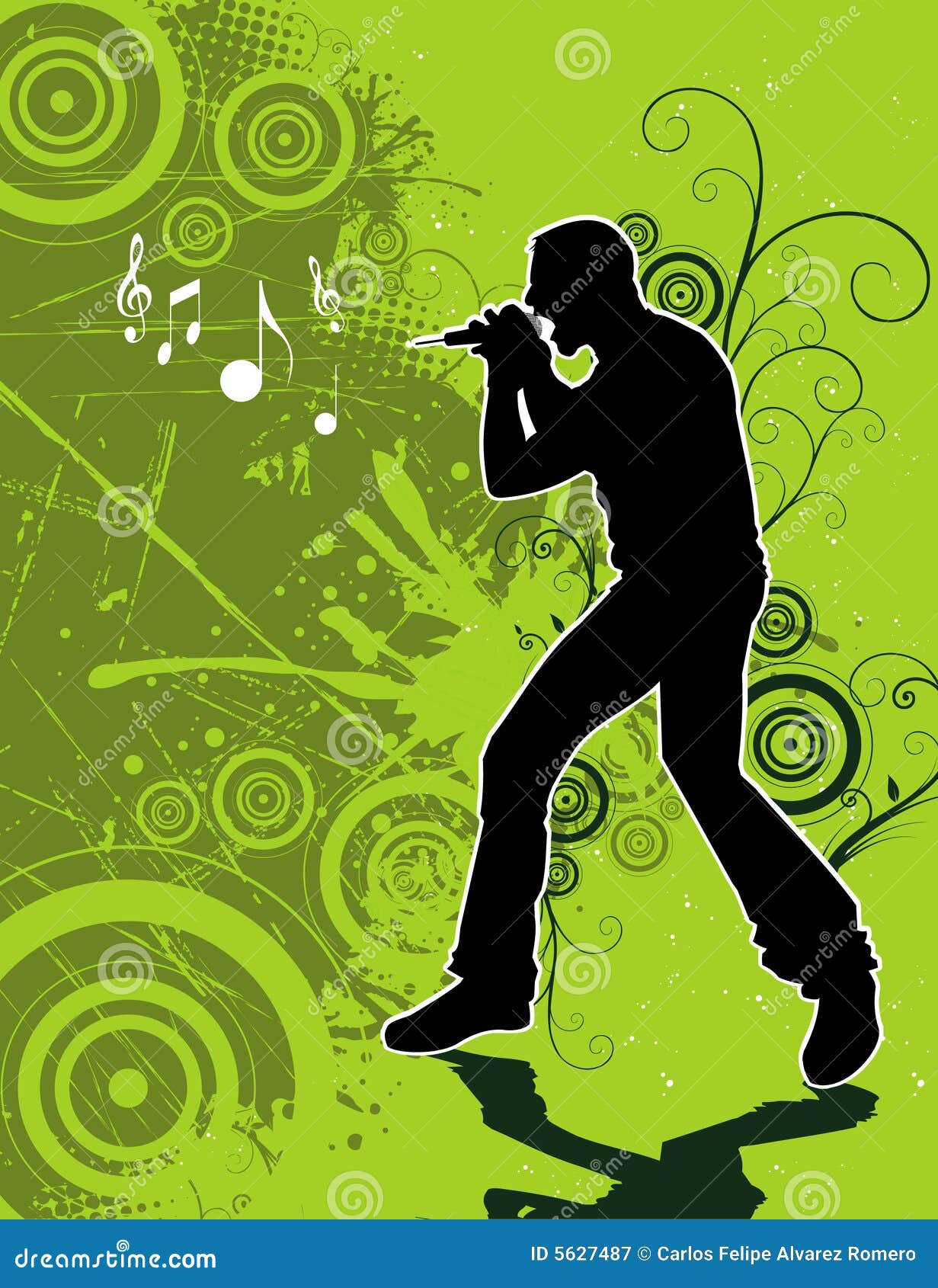 Singer composition stock vector. Illustration of song - 5627487