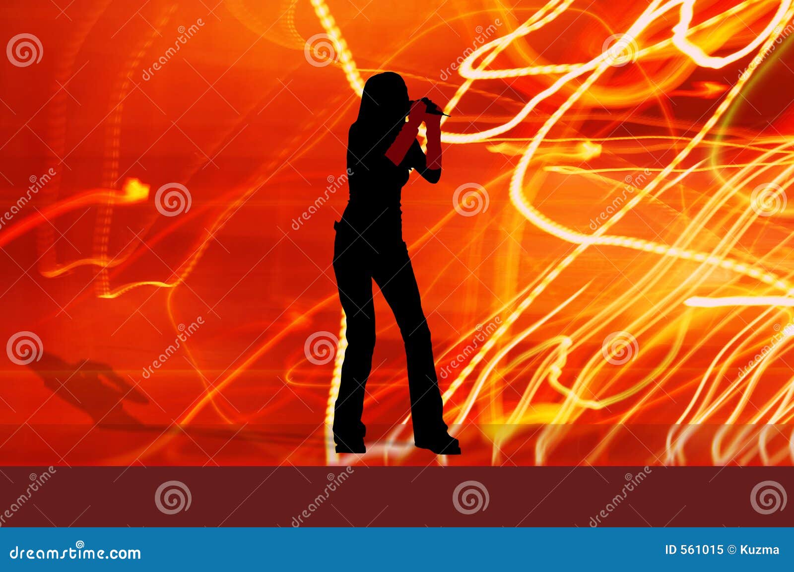 Singer Girl Cartoon Occupation Vector Illustration Image ...