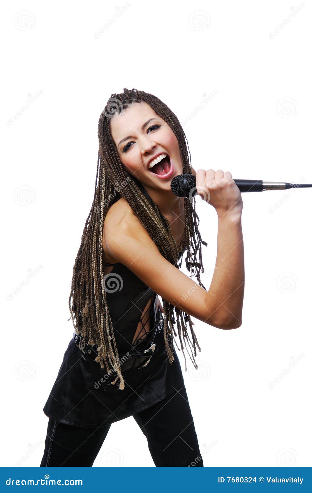 Singer girl singing stock photo. Image of beauty, music - 7680324
