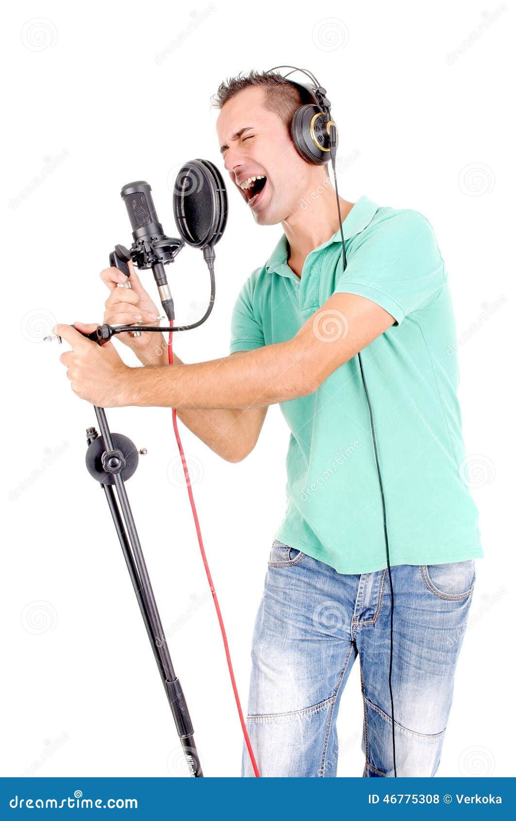 Singer stock photo. Image of musician, isolated, person - 46775308