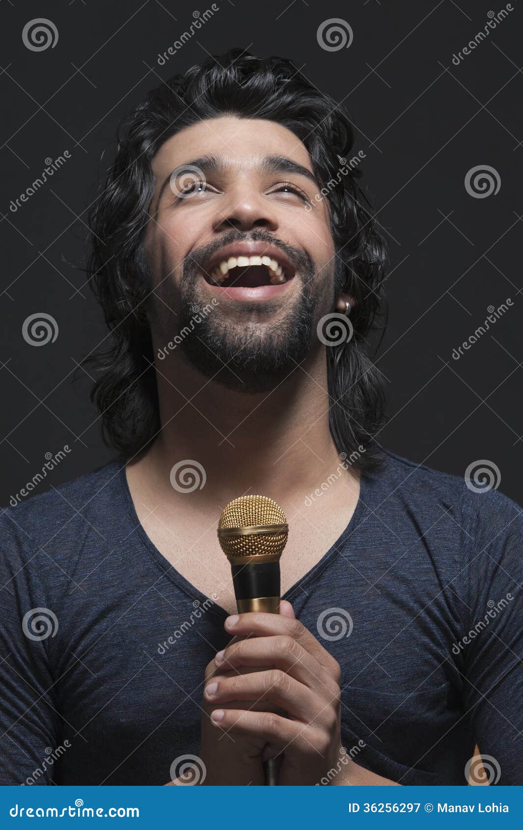 Singer Holding a Mike and Singing Stock Image - Image of 2024, singer ...