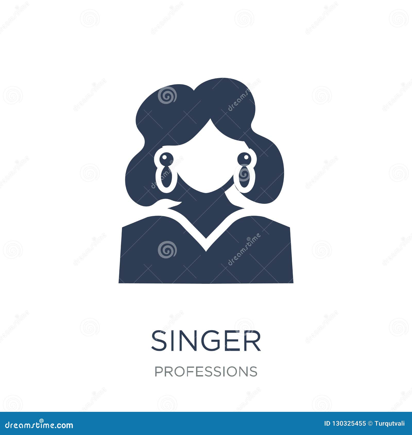 Singer Icon. Trendy Flat Vector Singer Icon on White Background Stock ...
