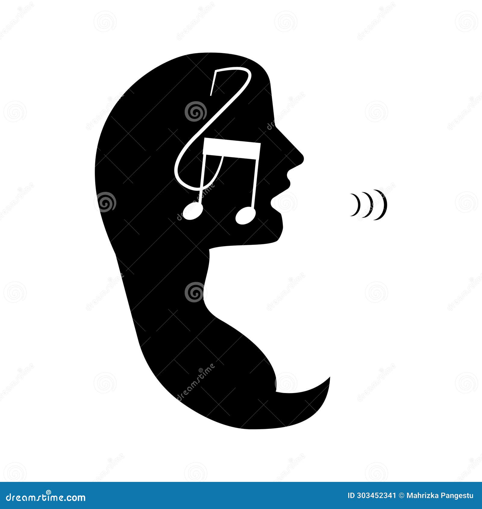 Singer logo stock vector. Illustration of musician, icon - 303452341
