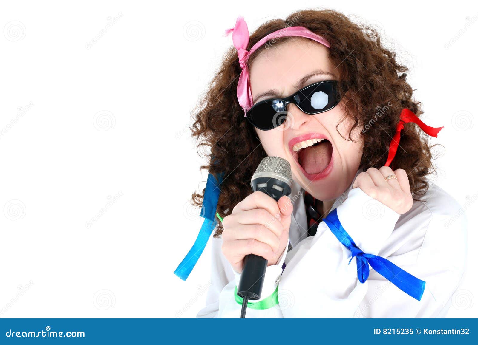 Singer With Mic Royalty Free Stock Photo - Image: 8215235