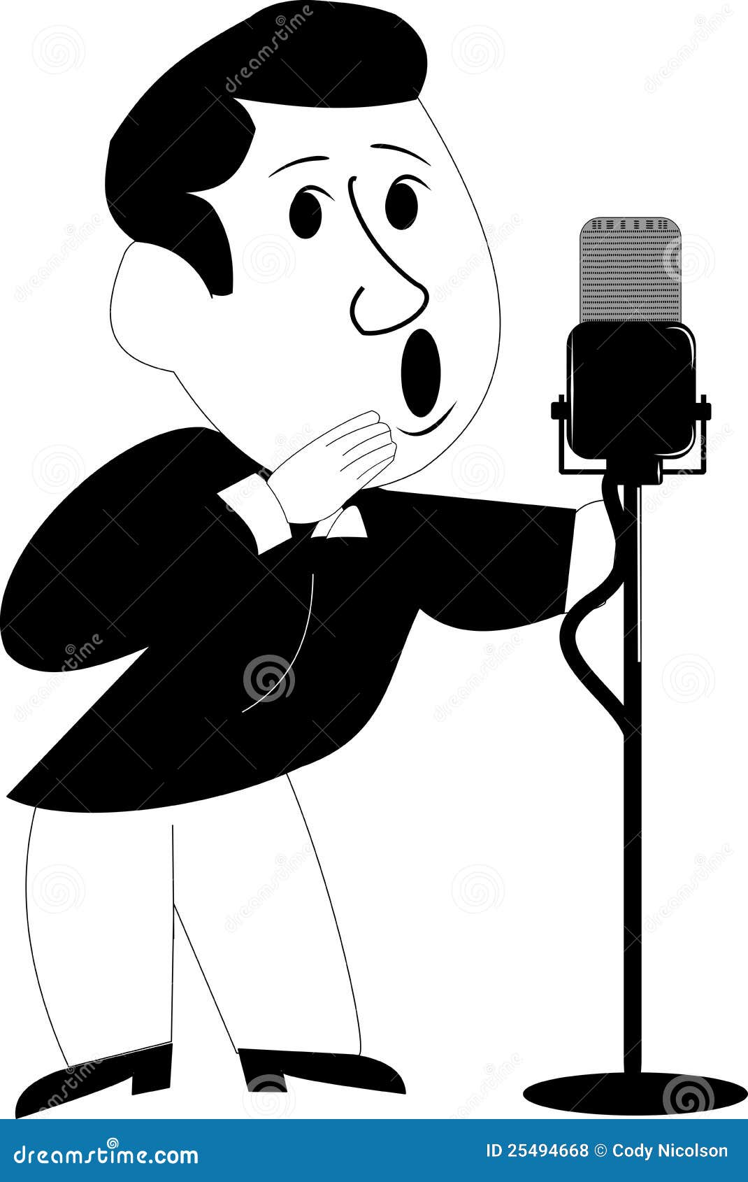 Singer With Microphone Stock Vector Illustration Of Music 25494668