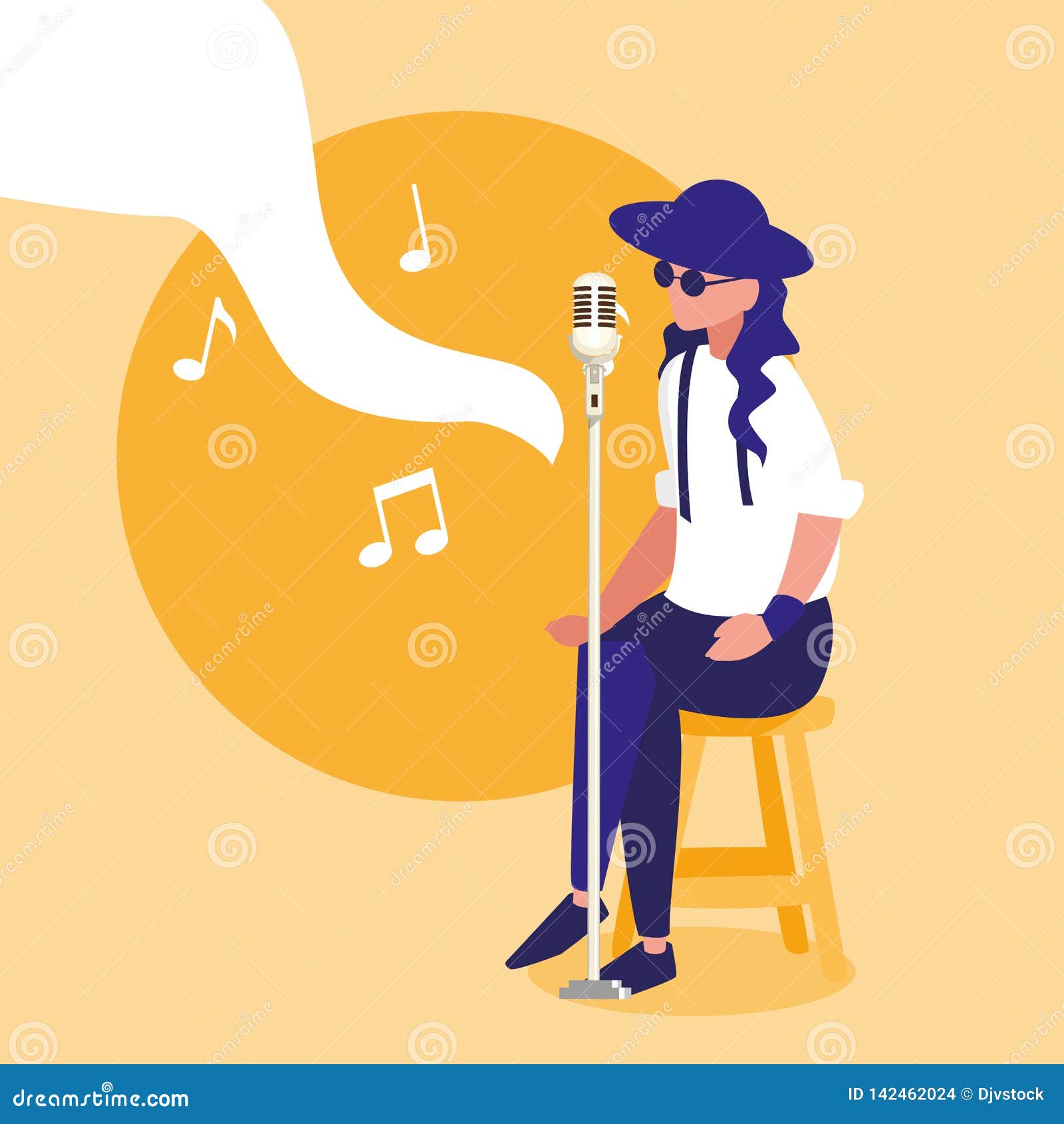 Singer With Microphone, Cartoon Stock Photography | CartoonDealer.com ...
