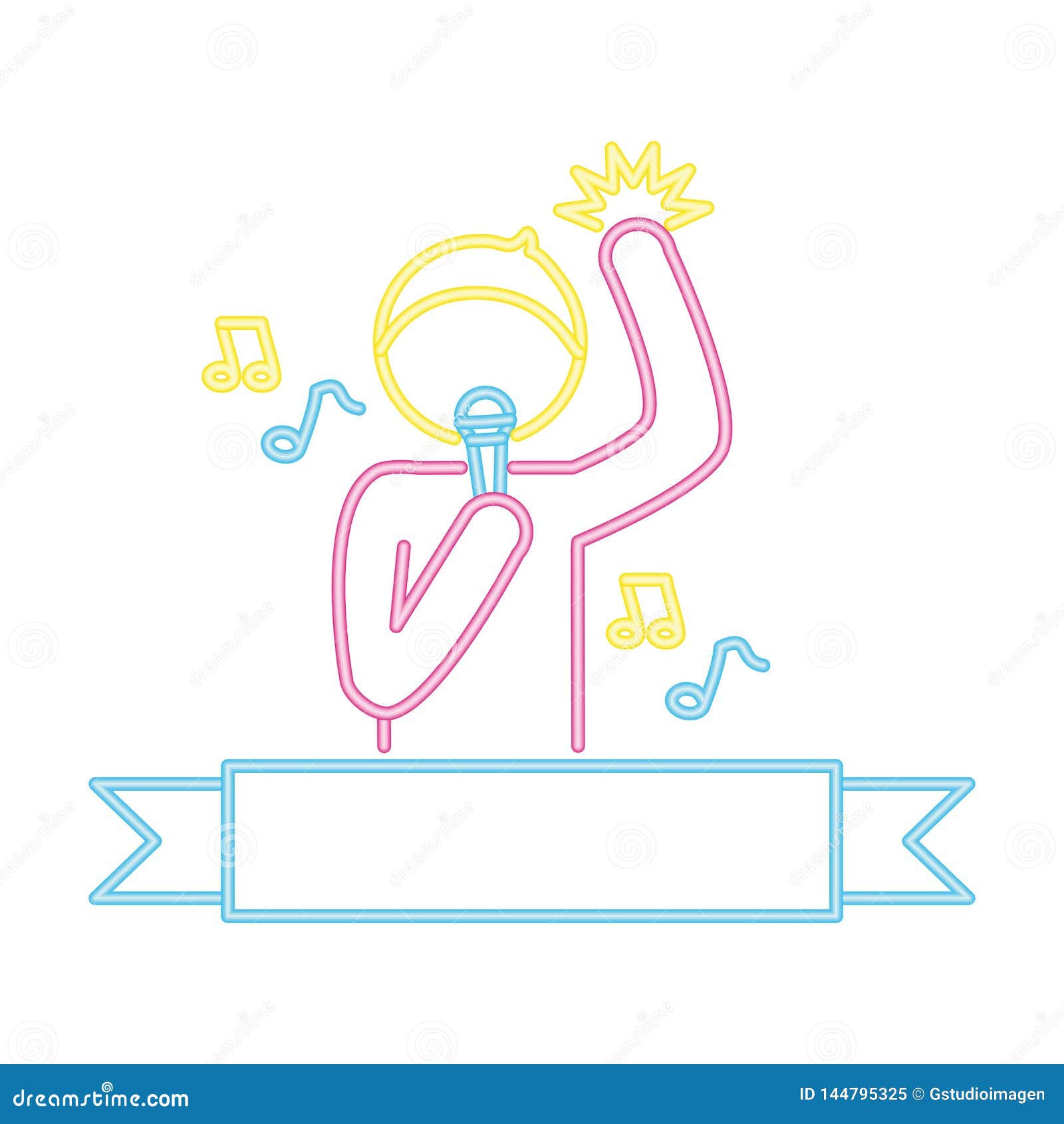 Singer With Microphone& Gramophone Cartoon Vector | CartoonDealer.com ...