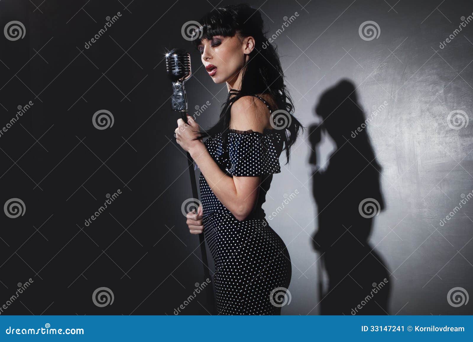 Singer with microphone stock image. Image of light, musician - 33147241