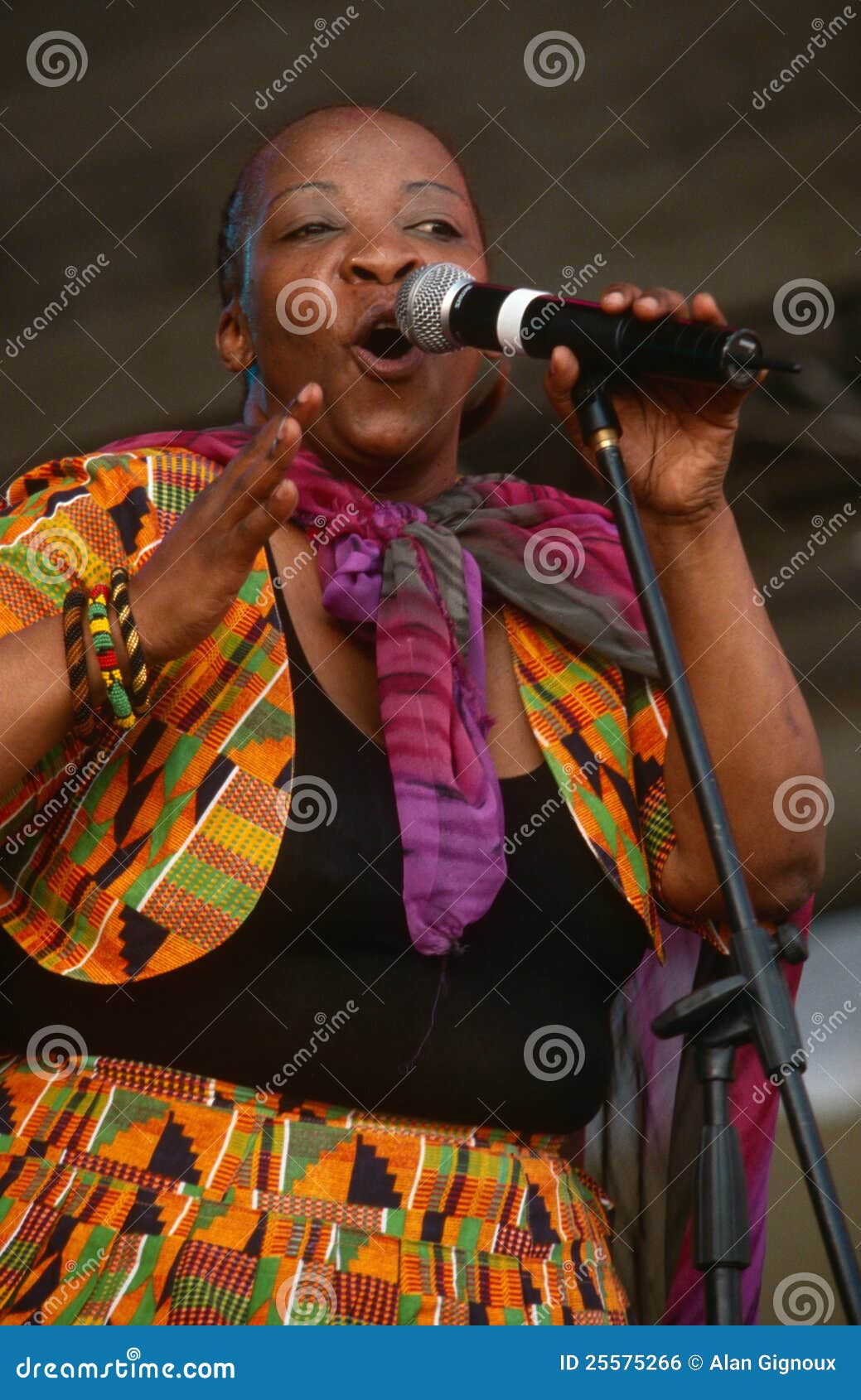 Singer Performing Song Firely On Stage Closeup. Silhouette Unknown Man ...