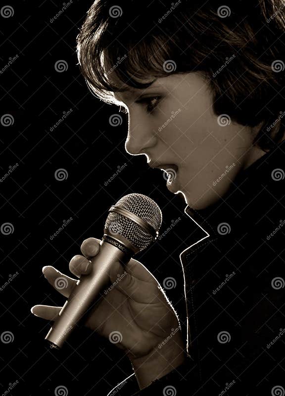 Singer Performing Night-club Stock Photo - Image of musical, model: 1978190