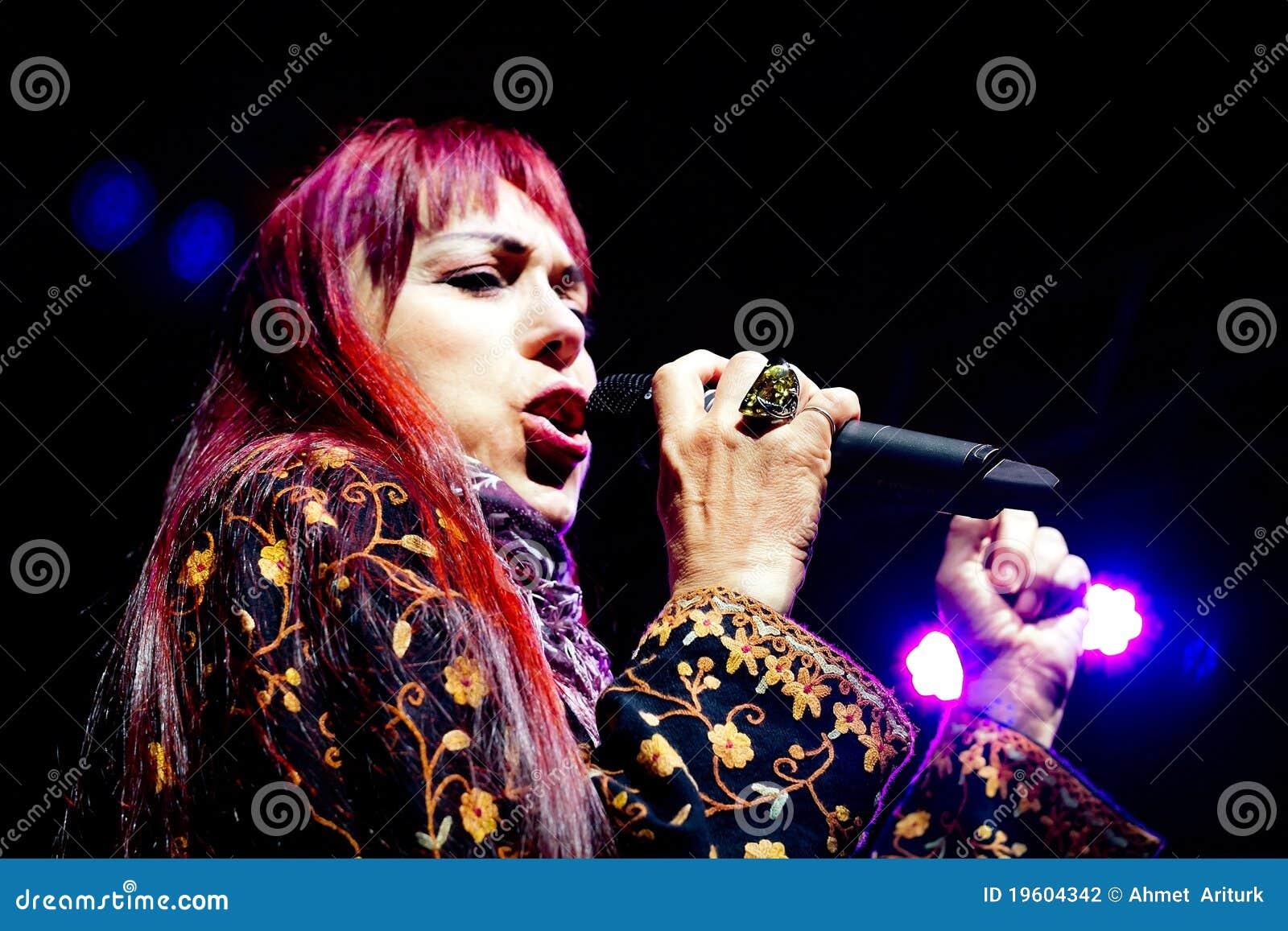 Singer performs live editorial photography. Image of beautiful - 19604342