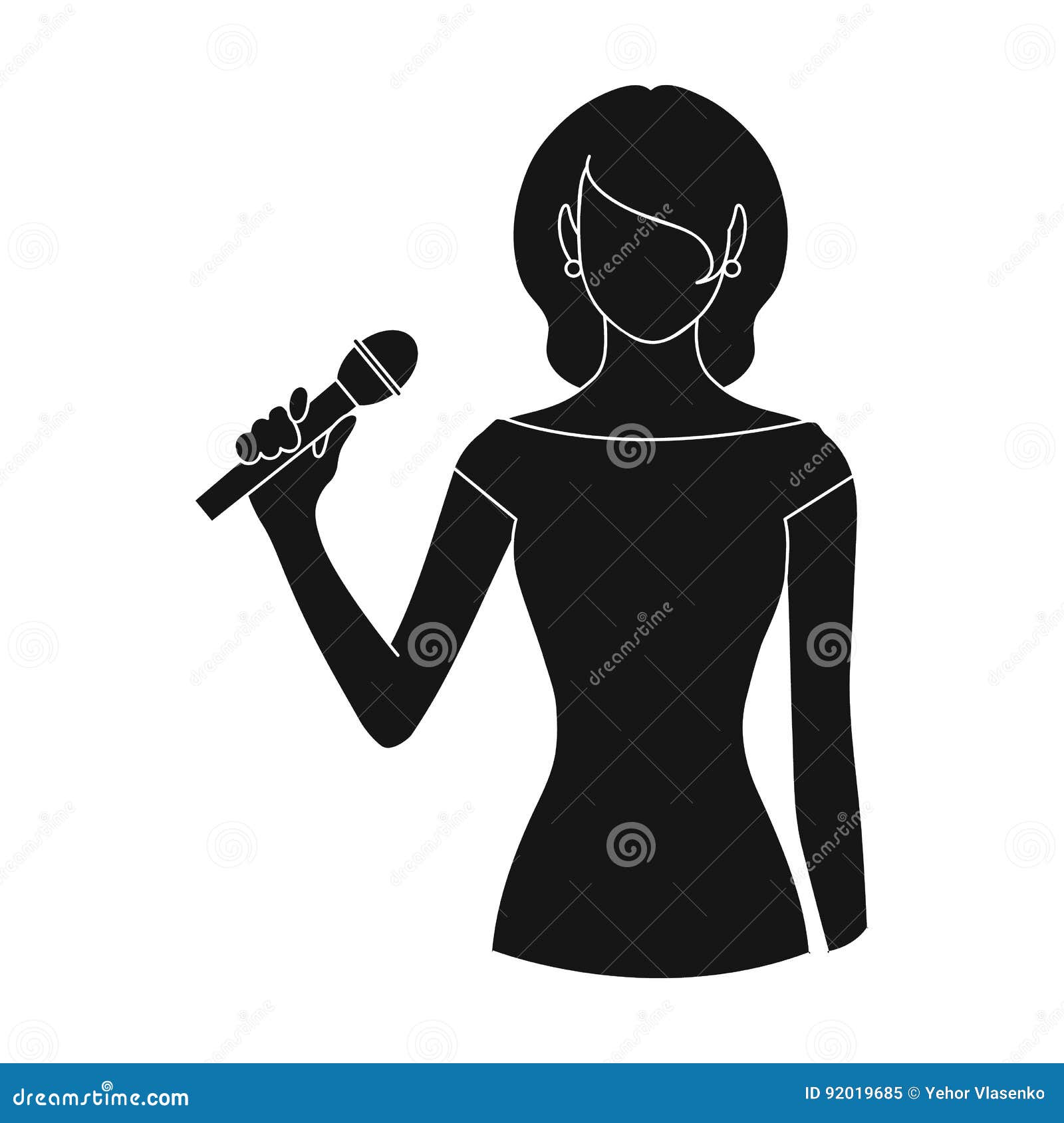 Singer.Professions Single Icon in Black Style Vector Symbol Stock ...