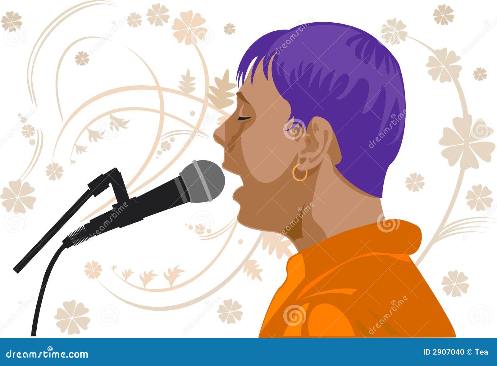 Singer profile stock vector. Illustration of nose, human - 2907040