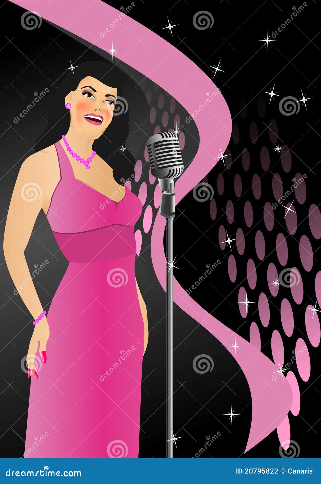 Singer In Retro Style, Cdr Vector Stock Vector - Illustration of ...