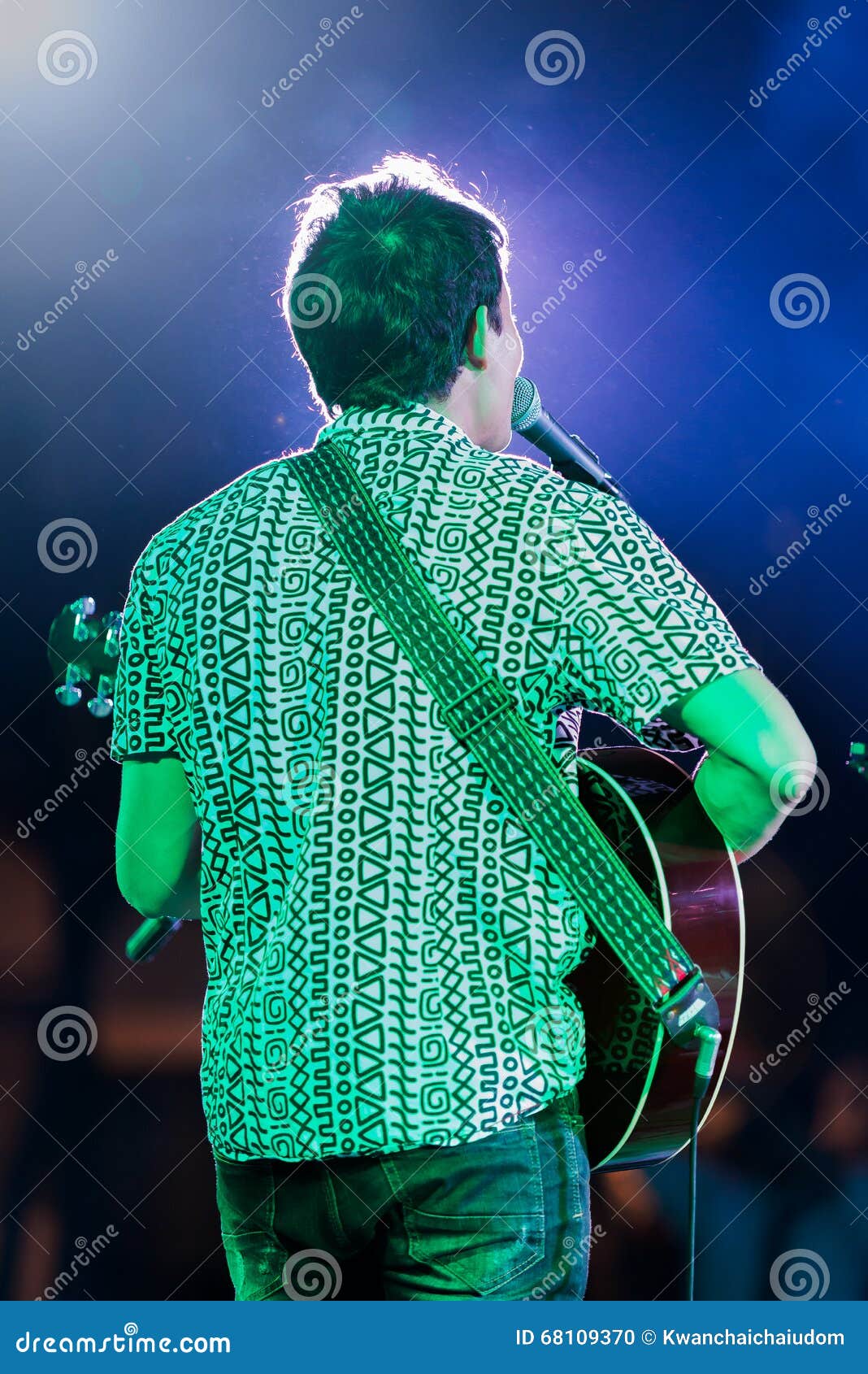 Singer Sing a Song with Guitar Editorial Image - Image of musical ...