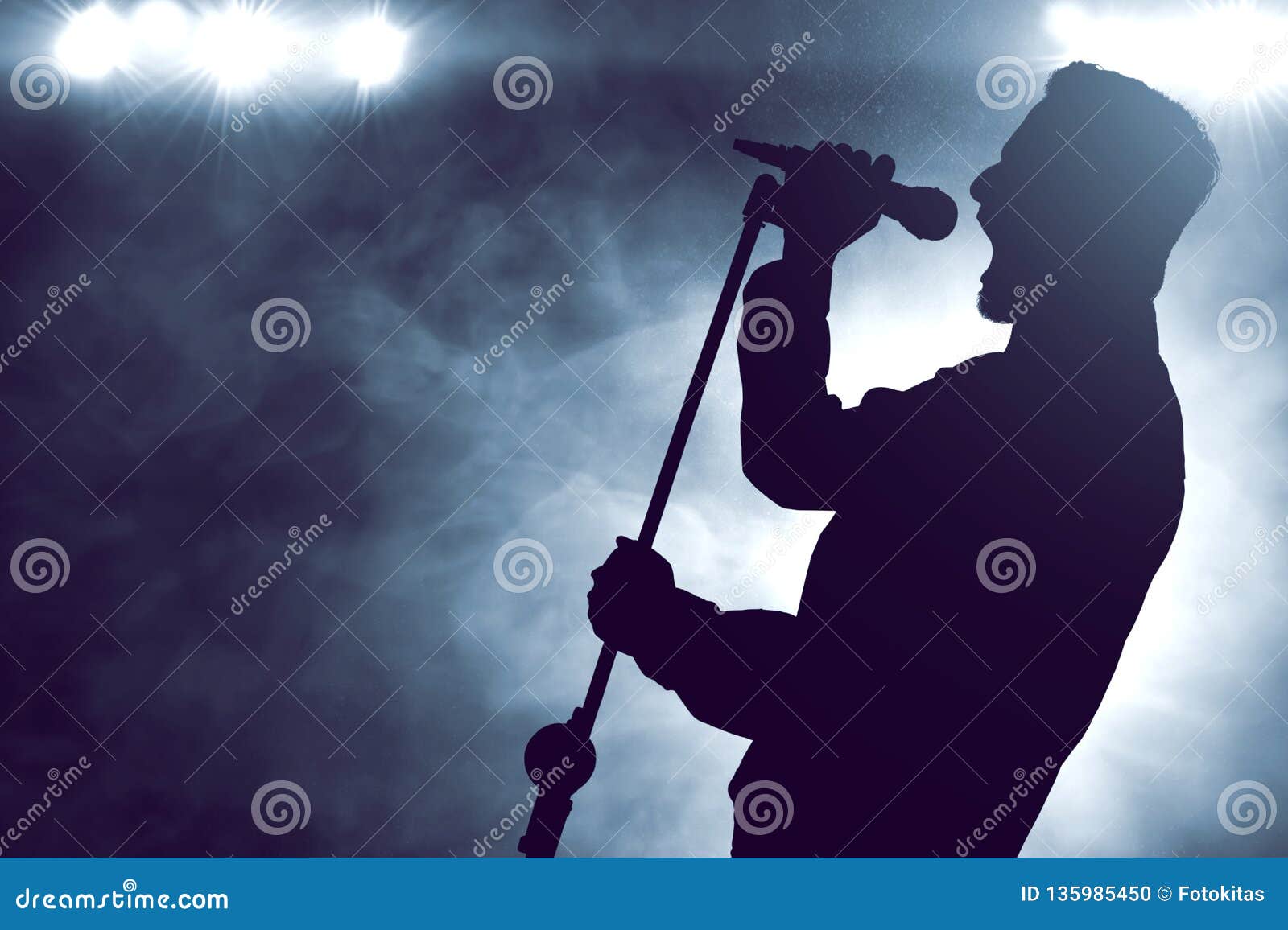 Singing On Stage Silhouette