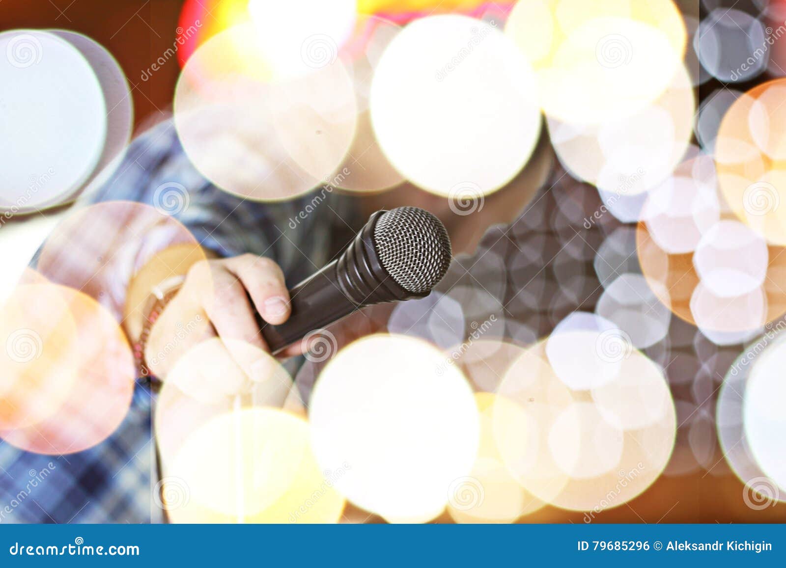 Singer singing stage light stock photo. Image of background - 79685296