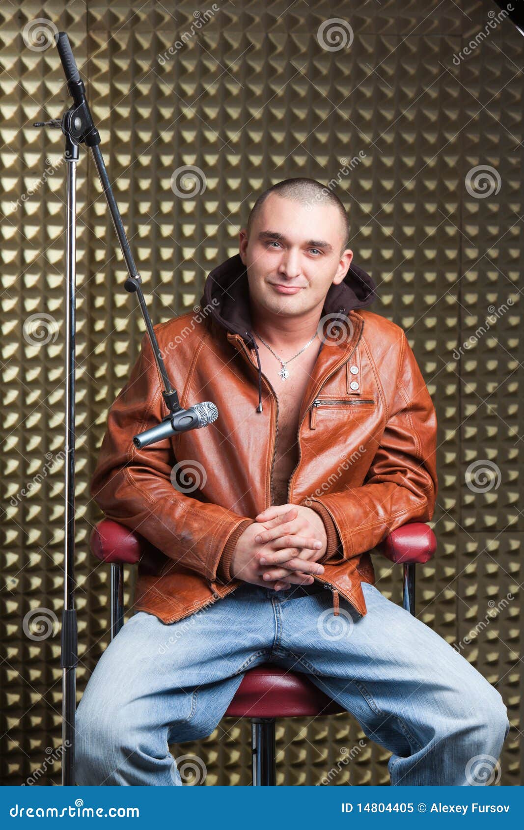 Singer Sitting In Recording Studio Royalty-Free Stock Photography ...