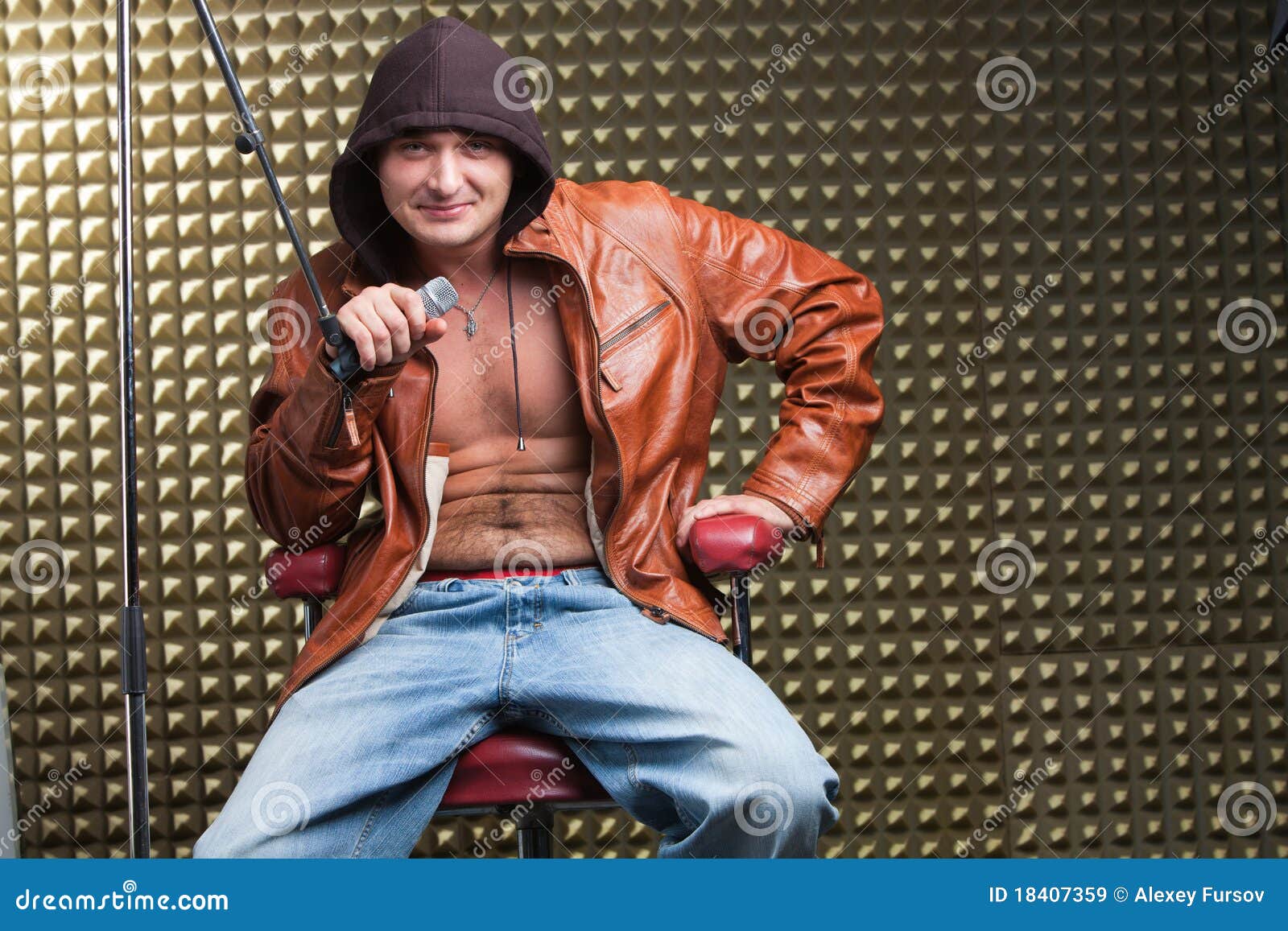 Singer Sitting In Recording Studio Royalty-Free Stock Photography ...